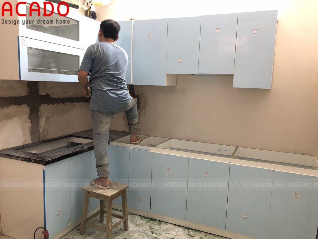 Thi Công Tủ Bếp Tại Trần Khát Trân - Hà Nội, Gia Đình Anh Tuấn